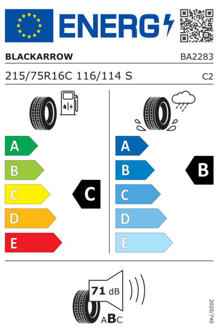 Pneumatico Blackarrow 215/75 R16C 116/114S | Tracforce V65 ...